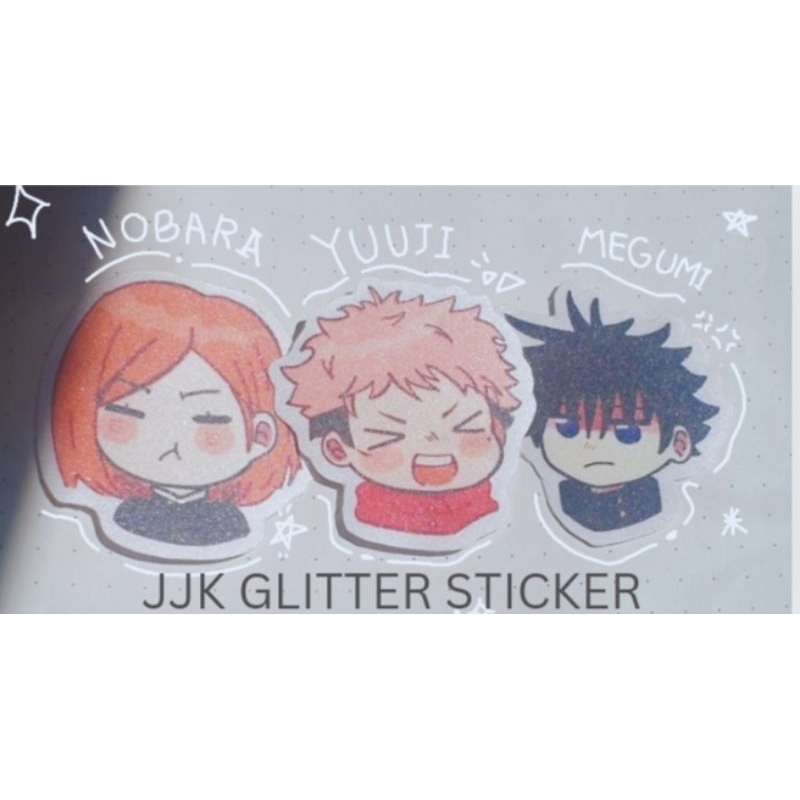 Jual JJK (Jujutsu kaisen) STICKER GLITTER DIE CUT, NOBARA, YUUJI ...
