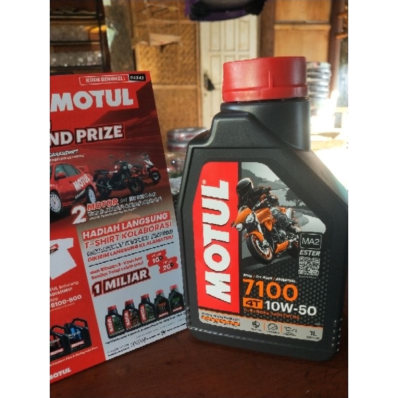 Jual MOTUL OLI 7100 4T 10W/50 OLI MESIN 1 LITER | Shopee Indonesia