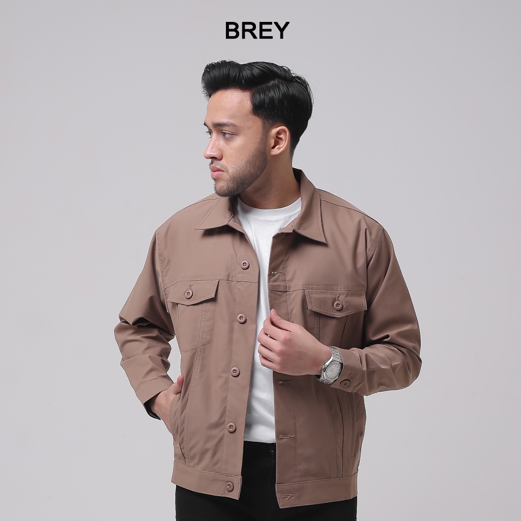 Jual BREY Jaket Pria Jacket Trucker Type 3 | Shopee Indonesia