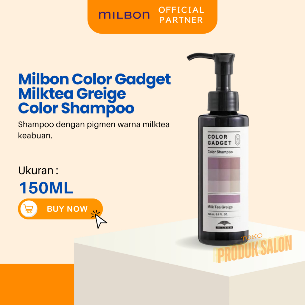 Jual BESTSELLER Milbon Color Gadget Color Shampoo Milktea Greige 150ml ...
