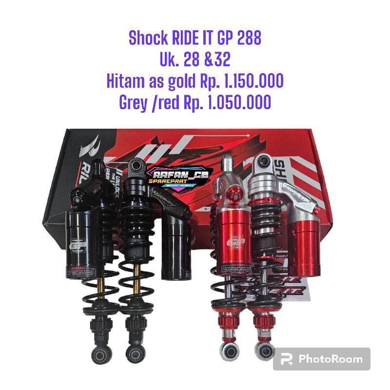 Jual shock Ride it GP 288 PRO SERIES single klik (BACA DESKRIPSI ...
