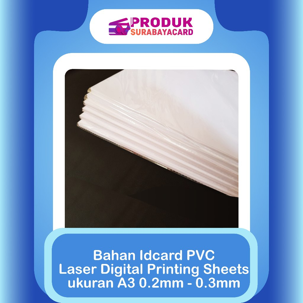 Jual Bahan Idcard PVC Laser Digital Printing Sheets ukuran A3 0.2mm - 0 ...