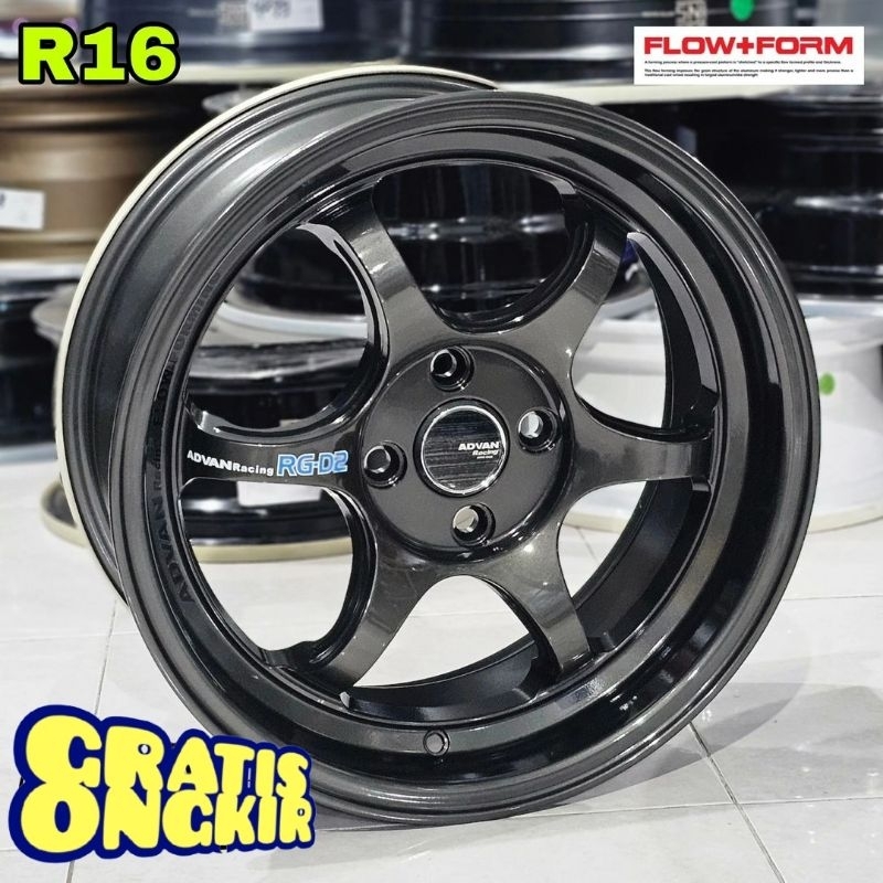 Jual velg mobil ring 16 ADVAN RG D2 FLOW FORMING LEBAR 7 velg mobil racing R16 velg mobil brio ...