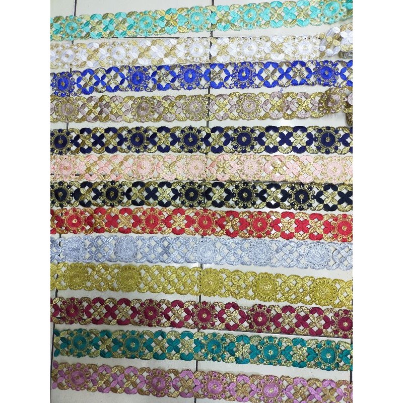 Jual Renda Bordir Aplikasi Motif Batik | Shopee Indonesia