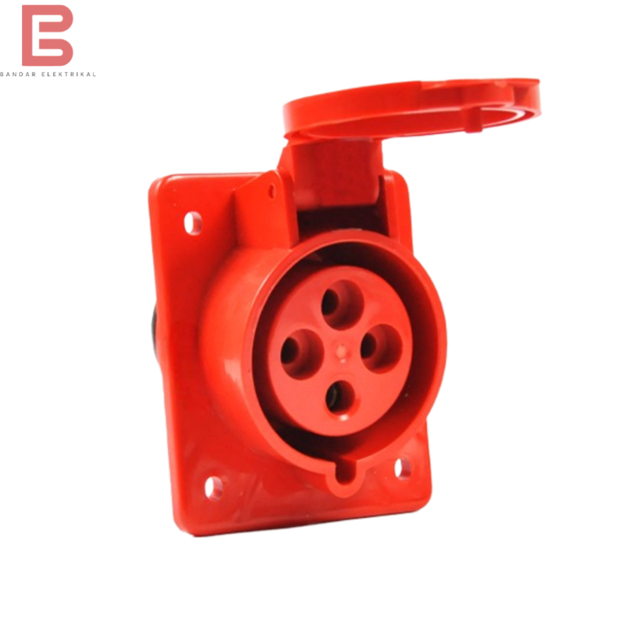 Jual Stop Kontak Genset 4 Pin 32A CEE 424 TAB Industrial Panel Socket 32 A | Shopee Indonesia
