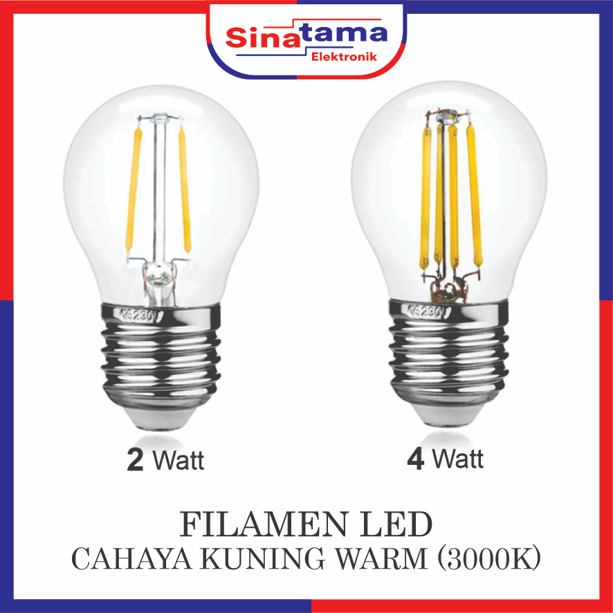 Jual LED G45 2WATT 4WATT KUNING EDISON FILAMEN LAMPU LED 2W 4W CAFE ...