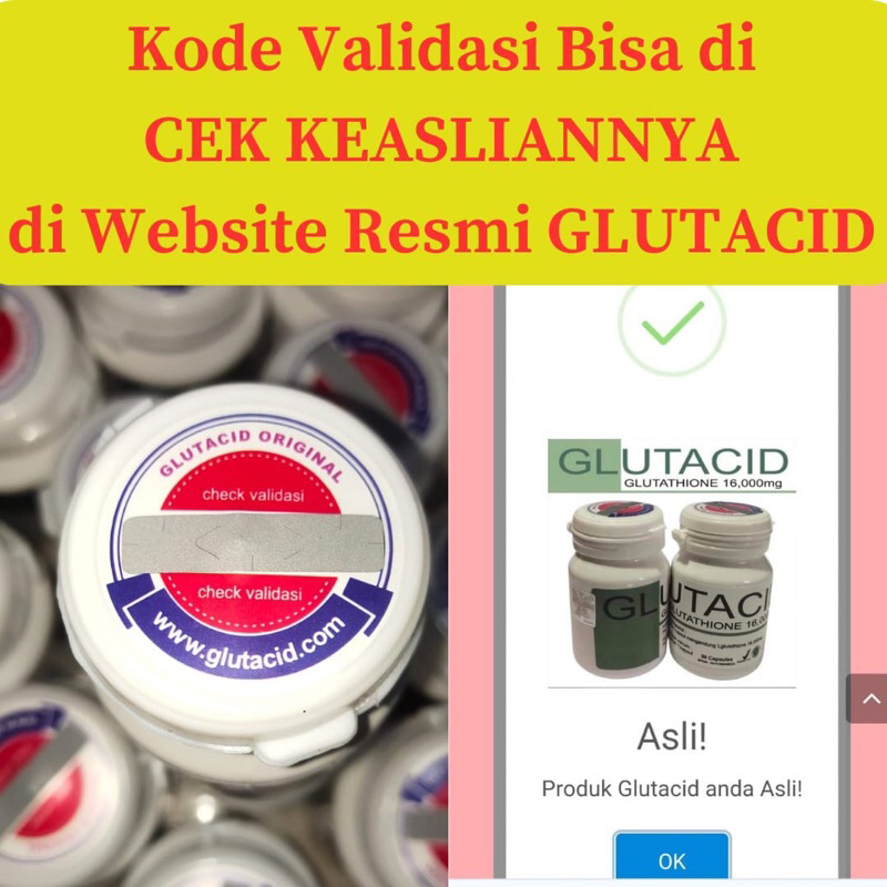 Jual CIRI CIRI GLUTACID Asli Original Pemutih Kulit Whitening ...