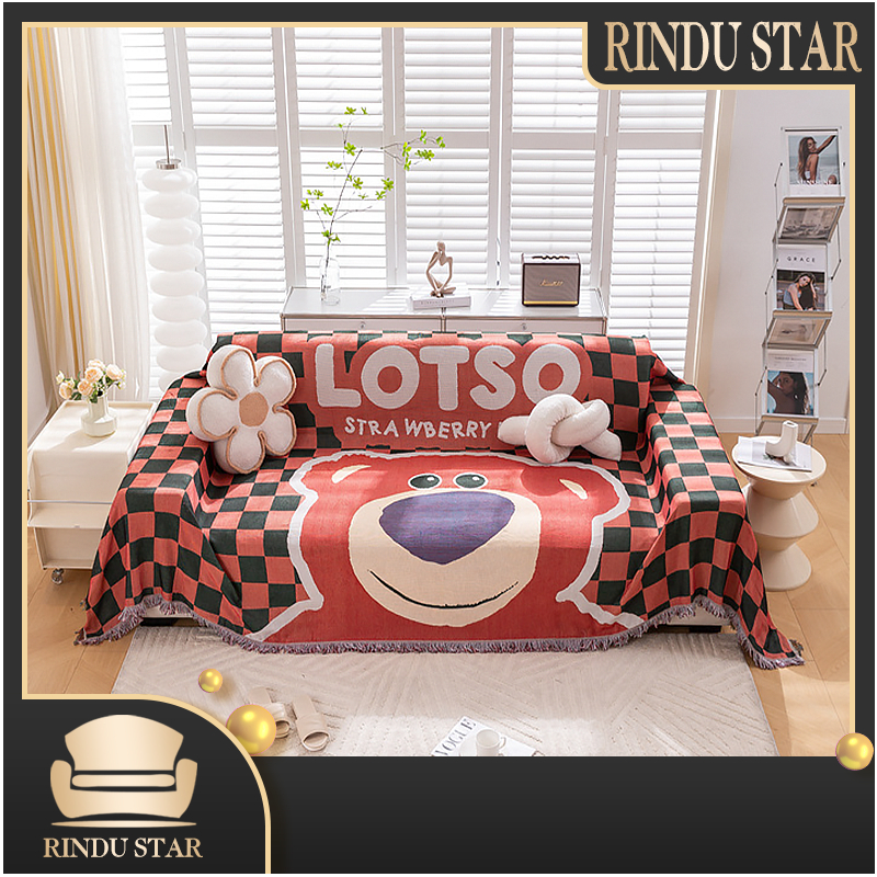 Jual Cover Sofa Selimut sofa Tebal sofa cover Kartun Lotso sarung sofa Blanket size 130*180cm ...