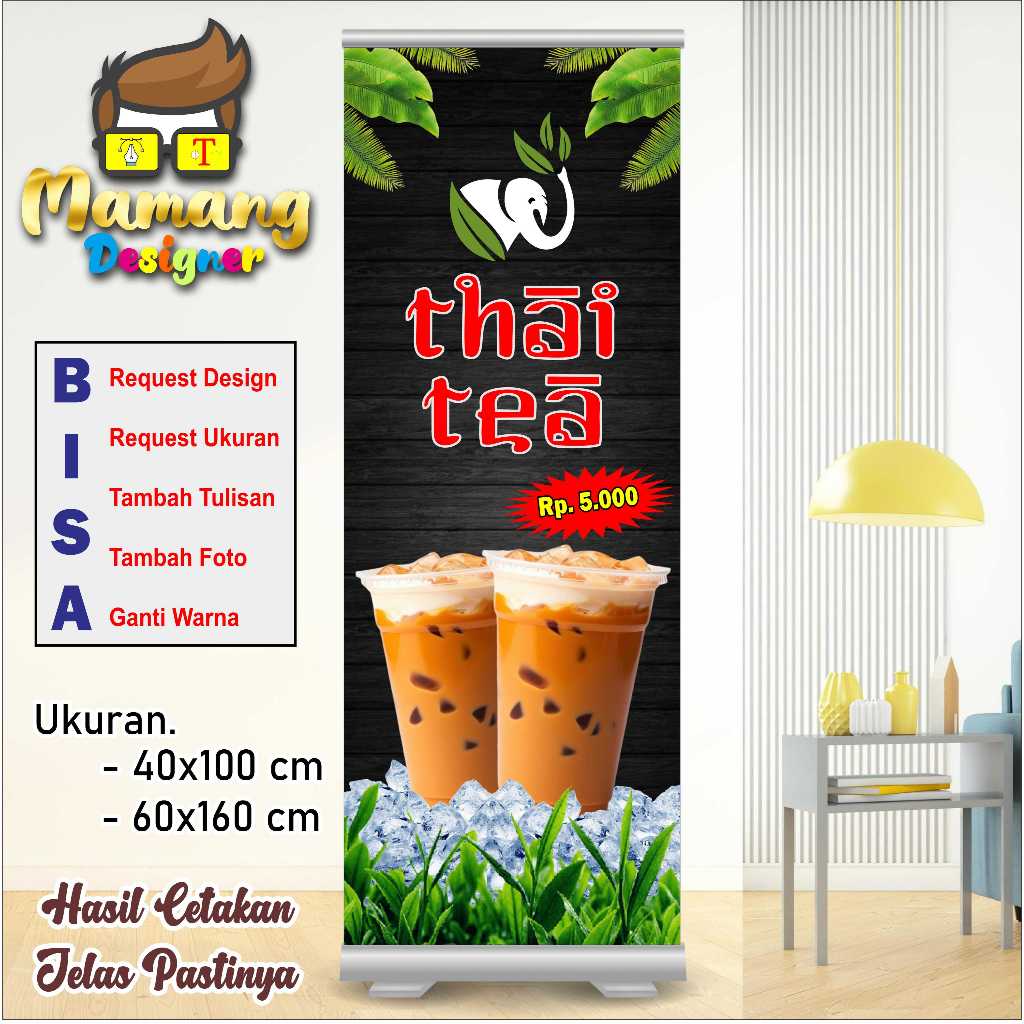 Jual Cetak MMT Banner Spanduk Jualan Thai Tea, Minuman Thailand bb ...