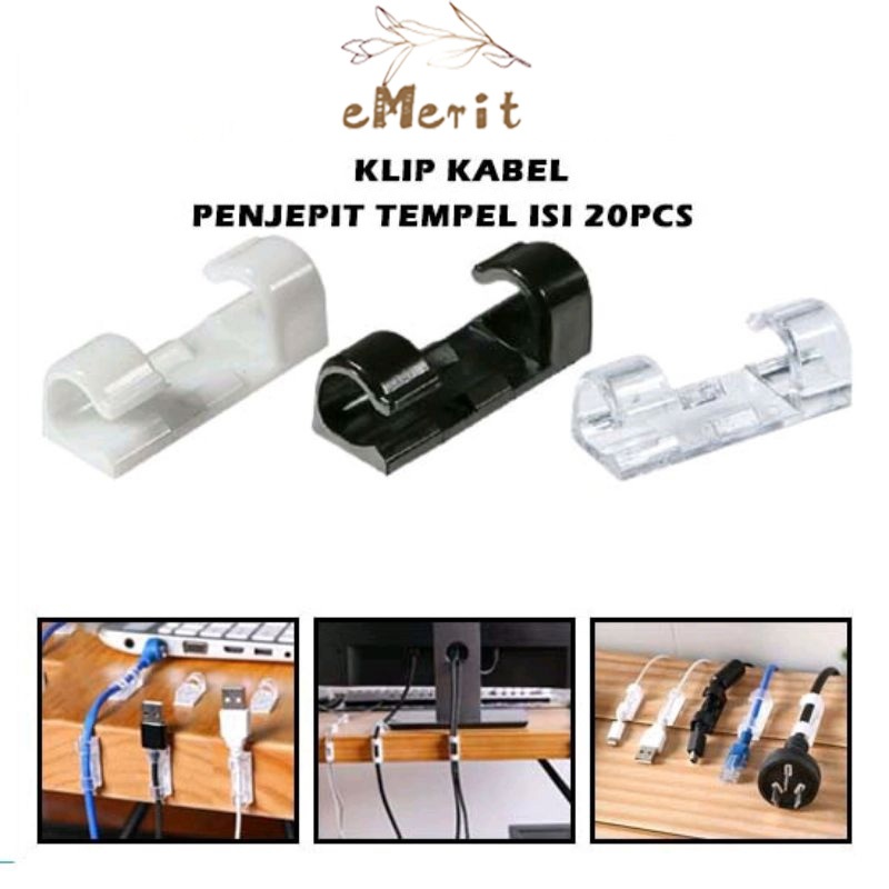 Jual Cable Clip Isi 20Pcs Carprie Klip Kabel Organizer Holder Penjepit ...
