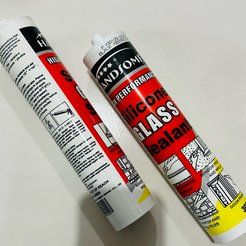 Jual Lem Silicone/Lem Silikon/Lem Kaca/Silicone Sealant Clear/Black @270GR | Shopee Indonesia