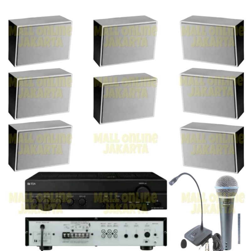 Jual Paket sound system indoor toa 8 speaker masjid kantor cafe | Shopee Indonesia