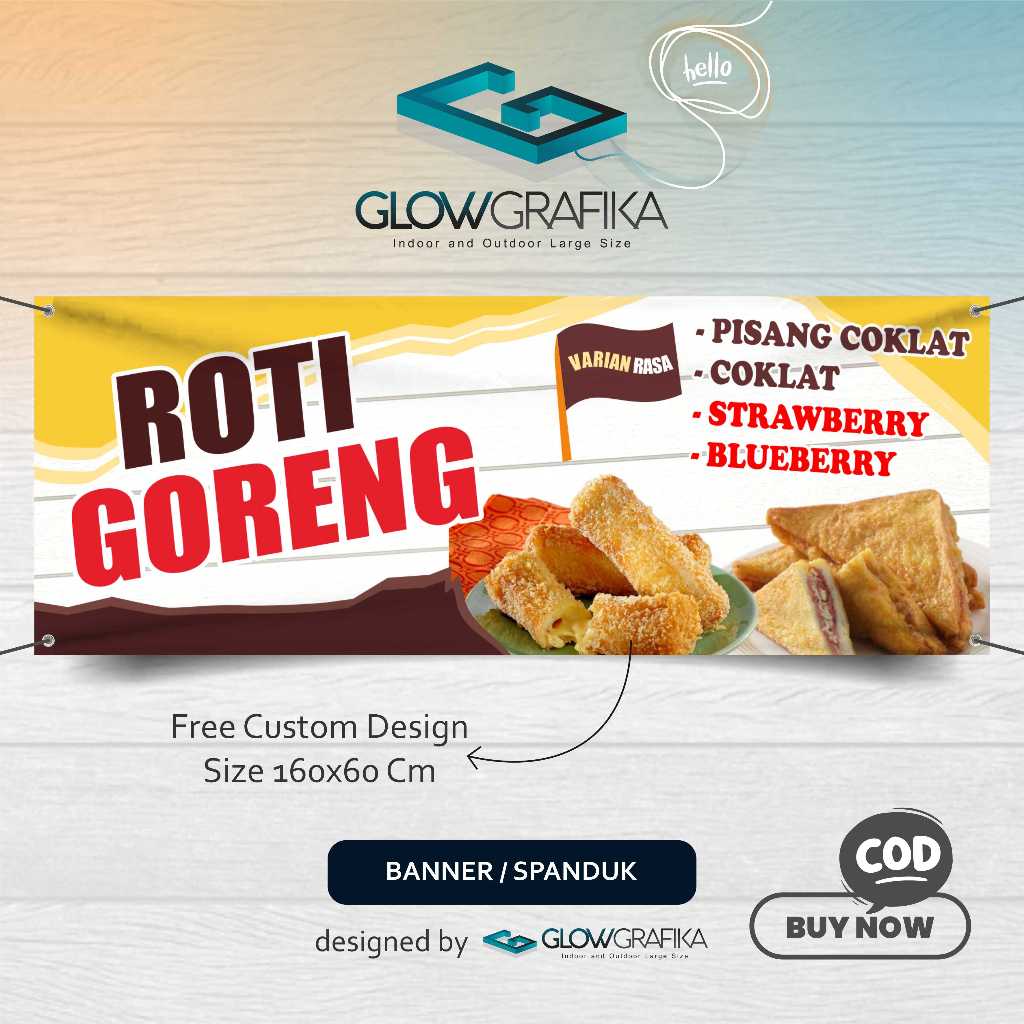 Jual Cetak Spanduk Banner Roti Goreng | Shopee Indonesia