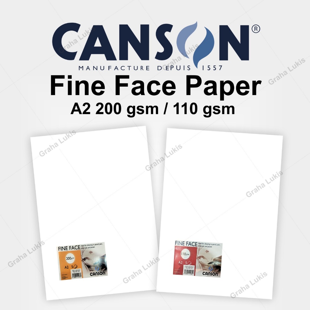 Jual Canson Fine Face Paper A2 200 gsm / 110 gsm | Shopee Indonesia