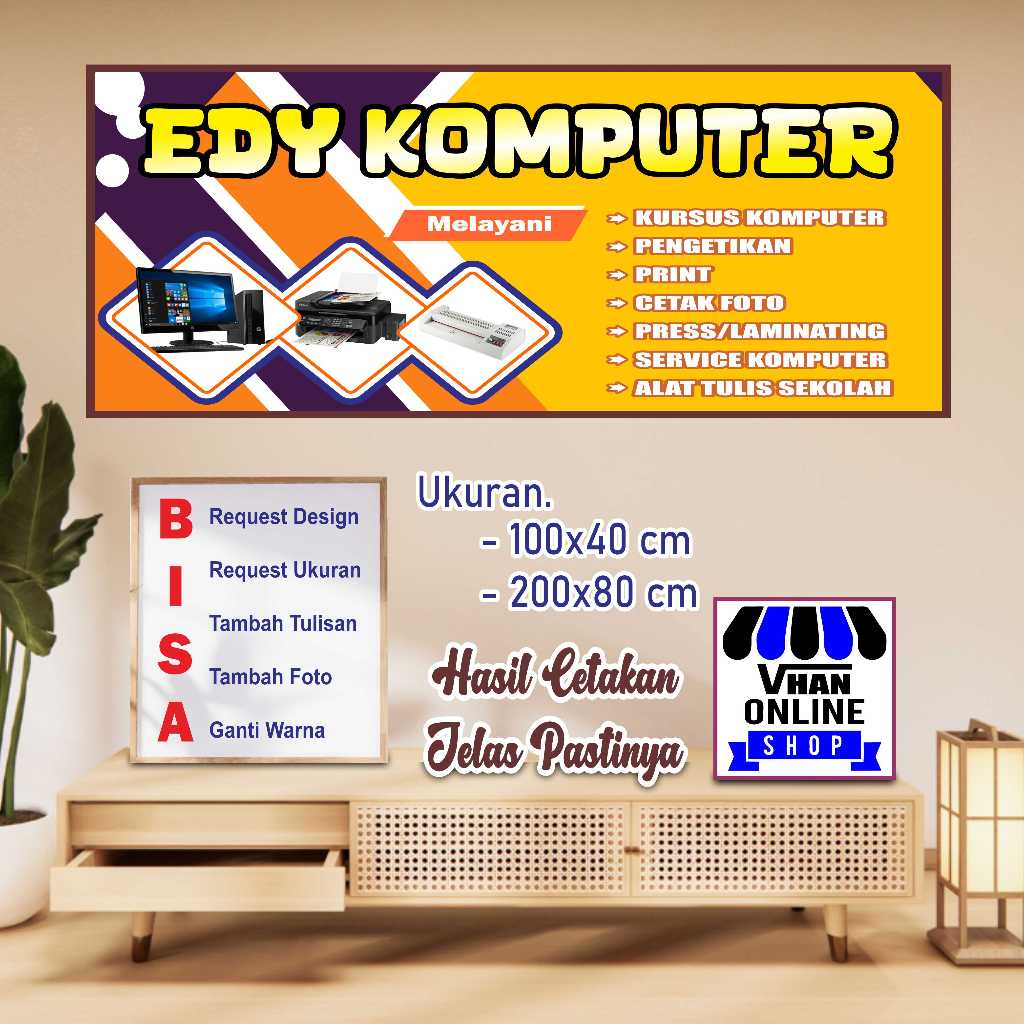 Jual Cetak Banner Spanduk MMT Service Komputer, Toko Komputer, Jasa ...