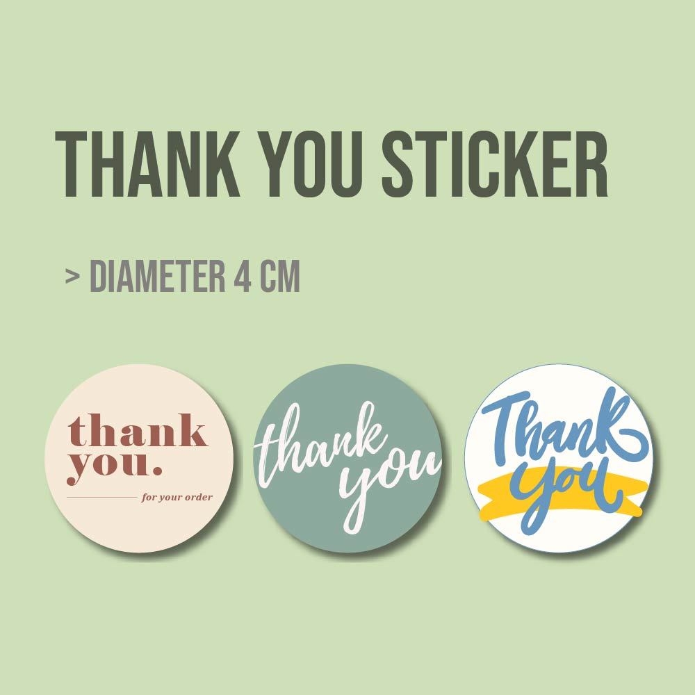 Jual Sticker Chromo Thank You Bulat Aesthetic Label Ucapan Terima Kasih ...