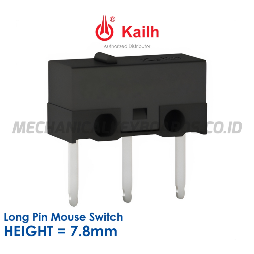 Jual Kailh Middle Mouse Micro Switch Long Pin (Black - 7.8mm) | Shopee ...