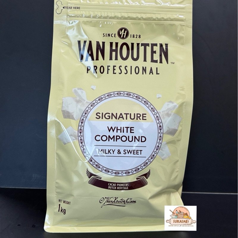 Jual Van Houten White Coin 1kg compound chocolate WCC cokelat coklat putih | Shopee Indonesia