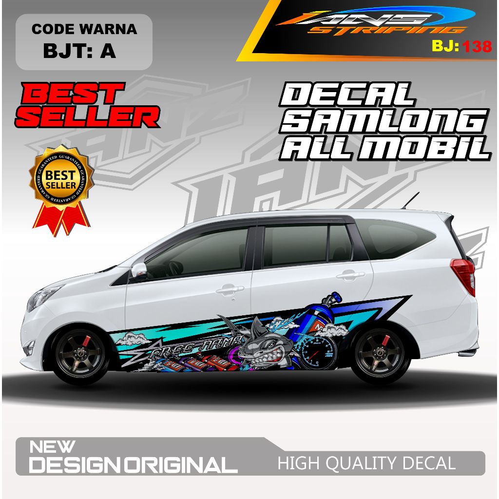 Jual BJT138-STIKER DECAL THAILOOK MODEL TERBARU-STIKER DECAL MOBIL ...