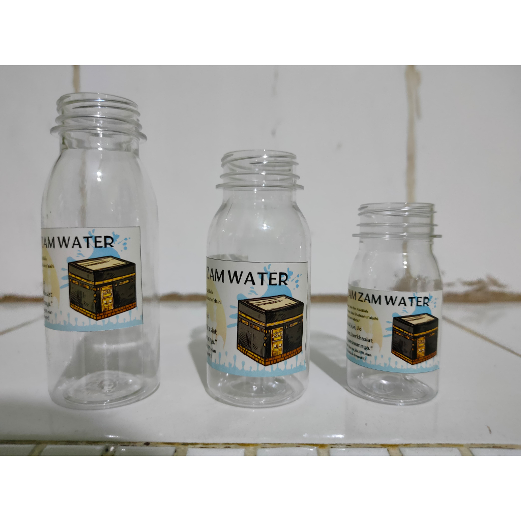 Jual Botol air zam zam kosong ukuran 50 ml 80 ml 100 ml isi 10 botol ...