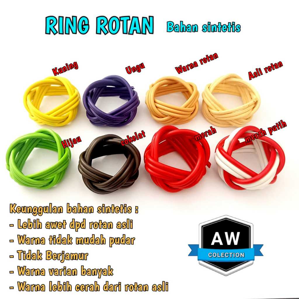 Jual Kolong / ring rotan pramuka warna warni bahan sintetis( pramuka ...