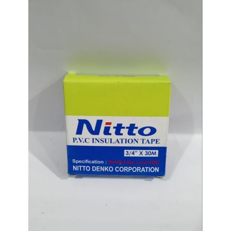 Jual ISOLASI NITTO ISOLASI LISTRIK PVC INSULATION TAPE 3/4 | Shopee ...