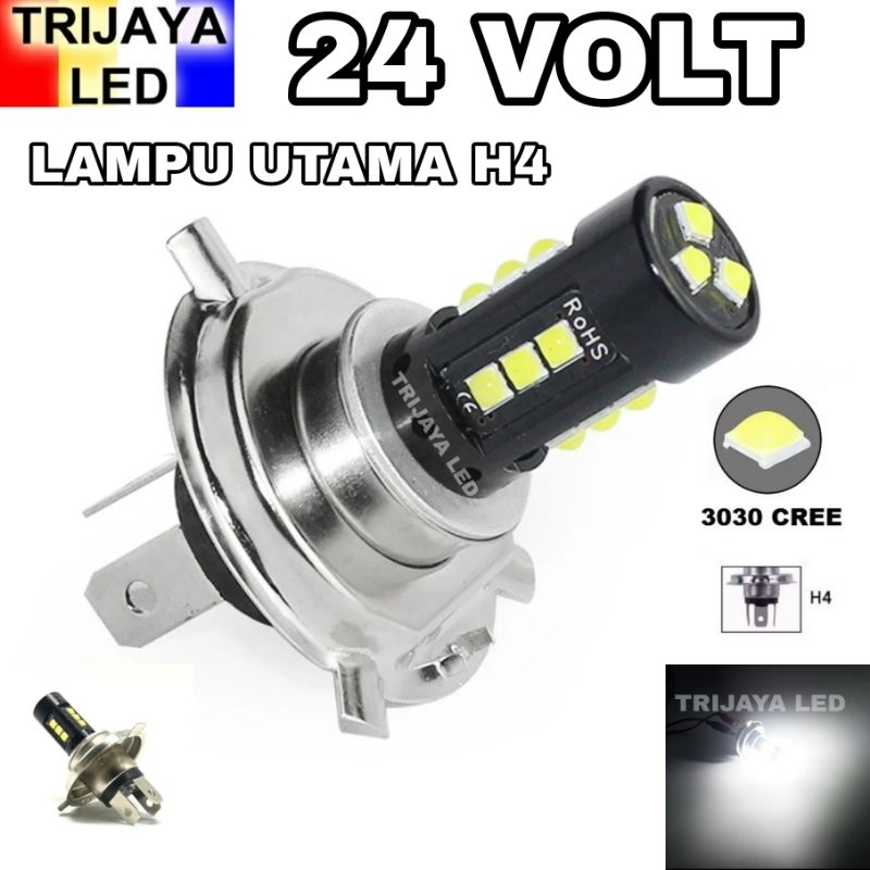 Jual Lampu LED Utama Depan 24 Volt H4 Laser Gun G15 Cree 15 Mata Titik ...