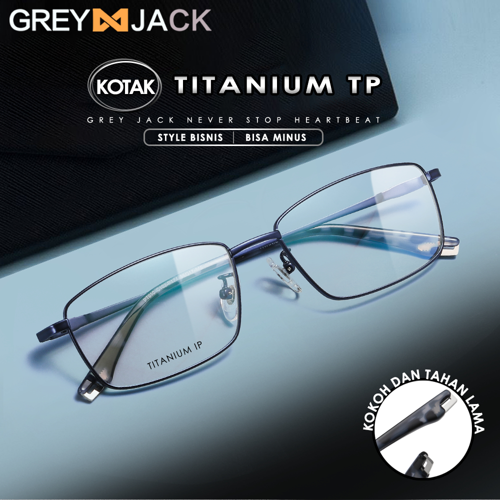 Jual Grey Jack Frame Kacamata Titanium Premium Kotak Style Bisnis ...