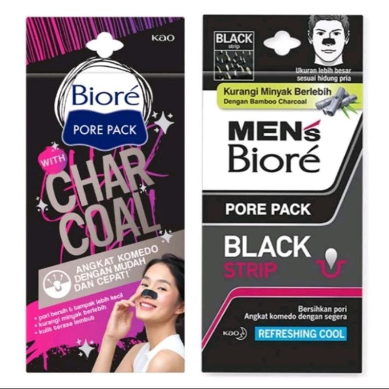 Jual { PROMO DISKON 30% } Biore Pore Pack Black 4 Pcs MEN/WOMEN ...