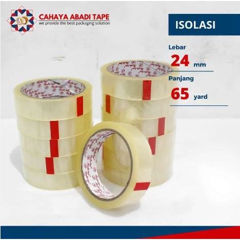 Jual SELOTIP (Isolasi) / Tape Bening 1 Inch (24mm) x Panjang 65 Yard ...