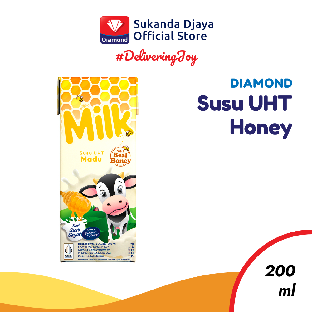 Jual Diamond Milk Susu UHT Honey 200 ML | Shopee Indonesia