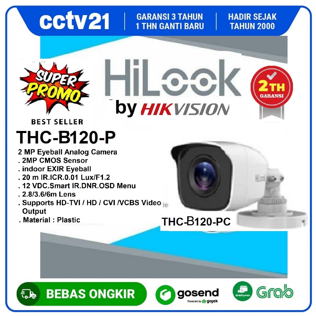 Jual Kamera - CCTV Outdoor - HILOOK THC-B120-PC (by Hikvision)2MP Garansi Resmi Hilook 2Th Harga ...