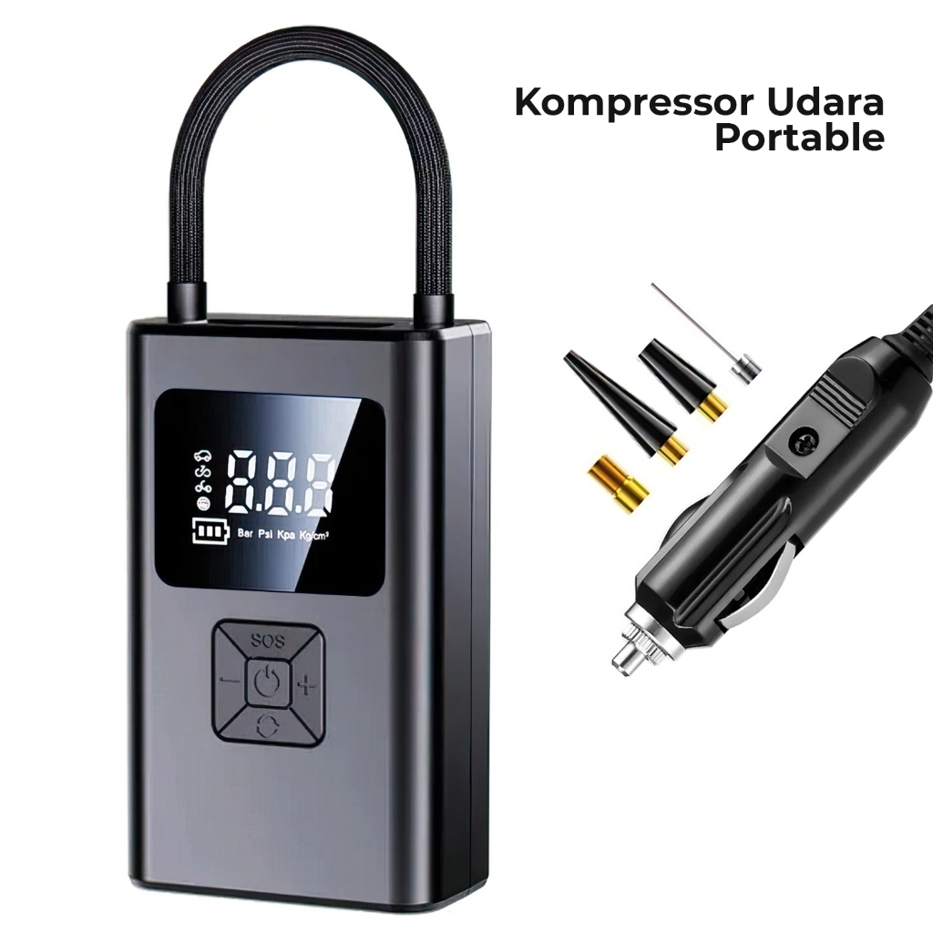 Jual Kompresor Udara Portable Pompa Ban Mobil Motor Tampilan Deteksi ...