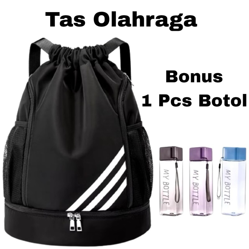 Jual Tas Ransel Serut/Tas Olahraga Tas Bulu Tangkis/Tas Futsal Ransel ...