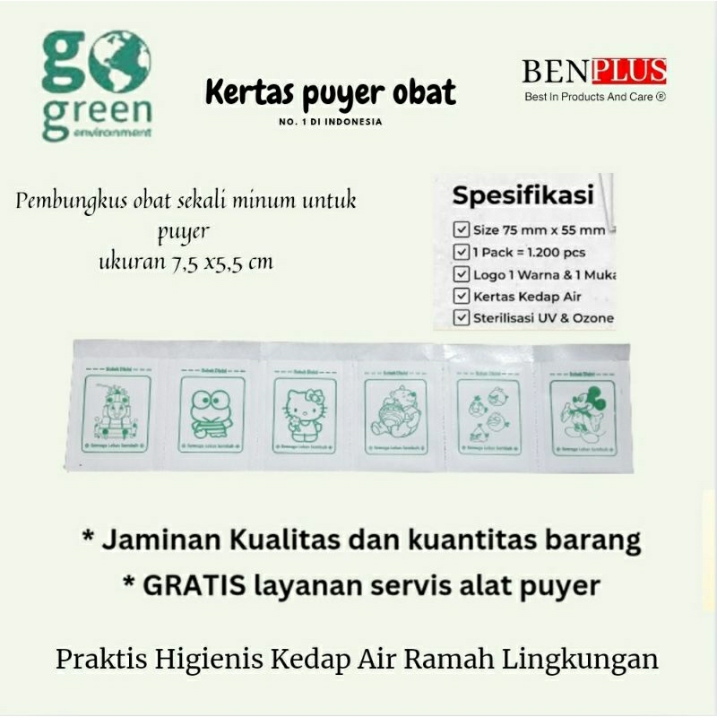 Jual Kertas Puyer Logo Kartun Warna Hijau Kertas Bahan Glasin | Shopee Indonesia