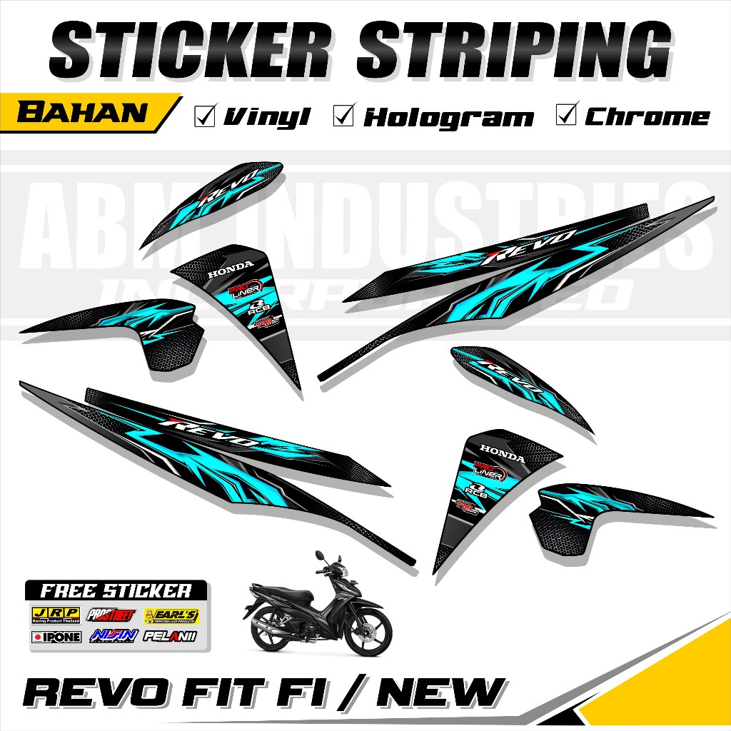 Jual STICKER STRIPING REVO FIT FI NEW INJEKSI DESAIN RACING - STRIPING ...