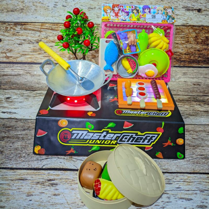 Jual Mainan kompor anak Set Kitchen Mini MASTERCEFF Masak masak dua ...