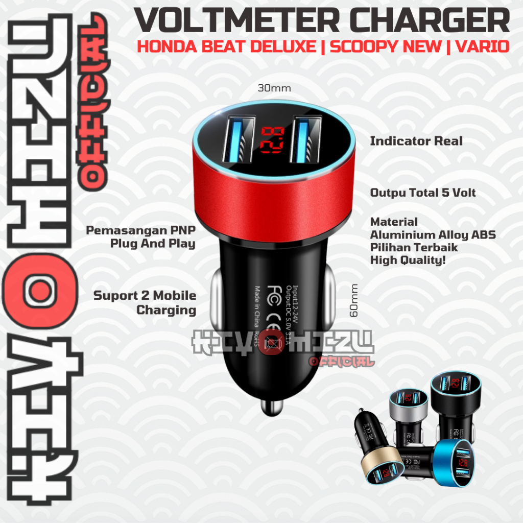 Jual Voltmeter Charger Hp Motor Fast Charging Beat Deluxe Scoopy 2020 ...