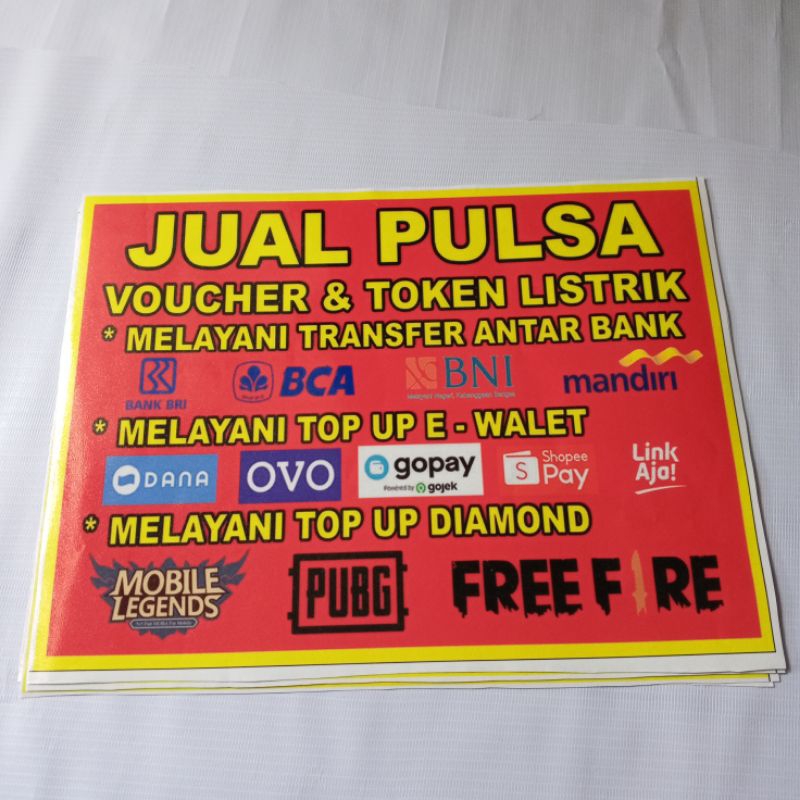 Jual Stiker Vinyl Jual Pulsa Warna Merah Terang | Shopee Indonesia