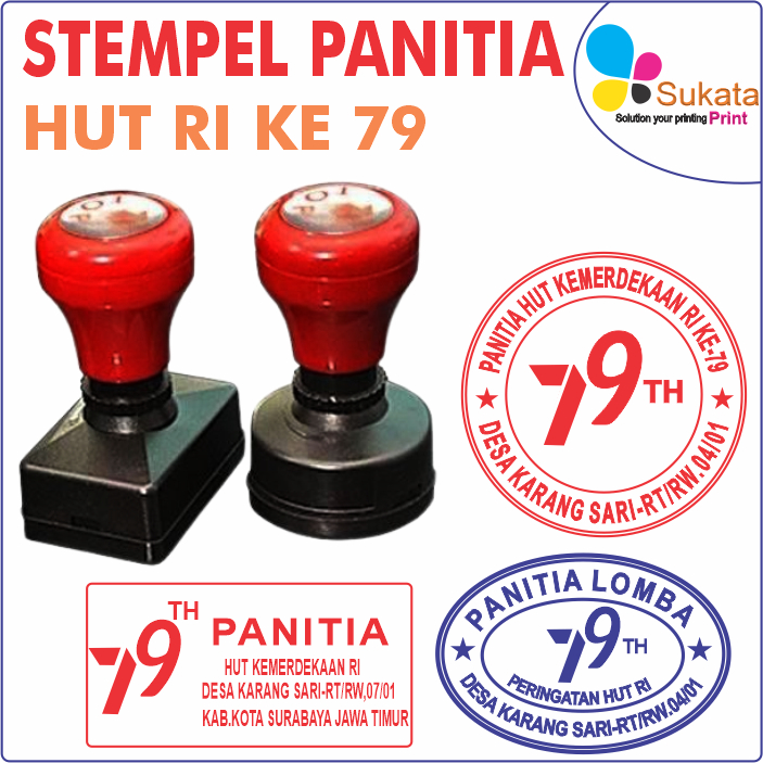Jual Stempel Panitia HUT RI / Agustusan / Lomba / 17 Agustus 2024 RI 79 ...