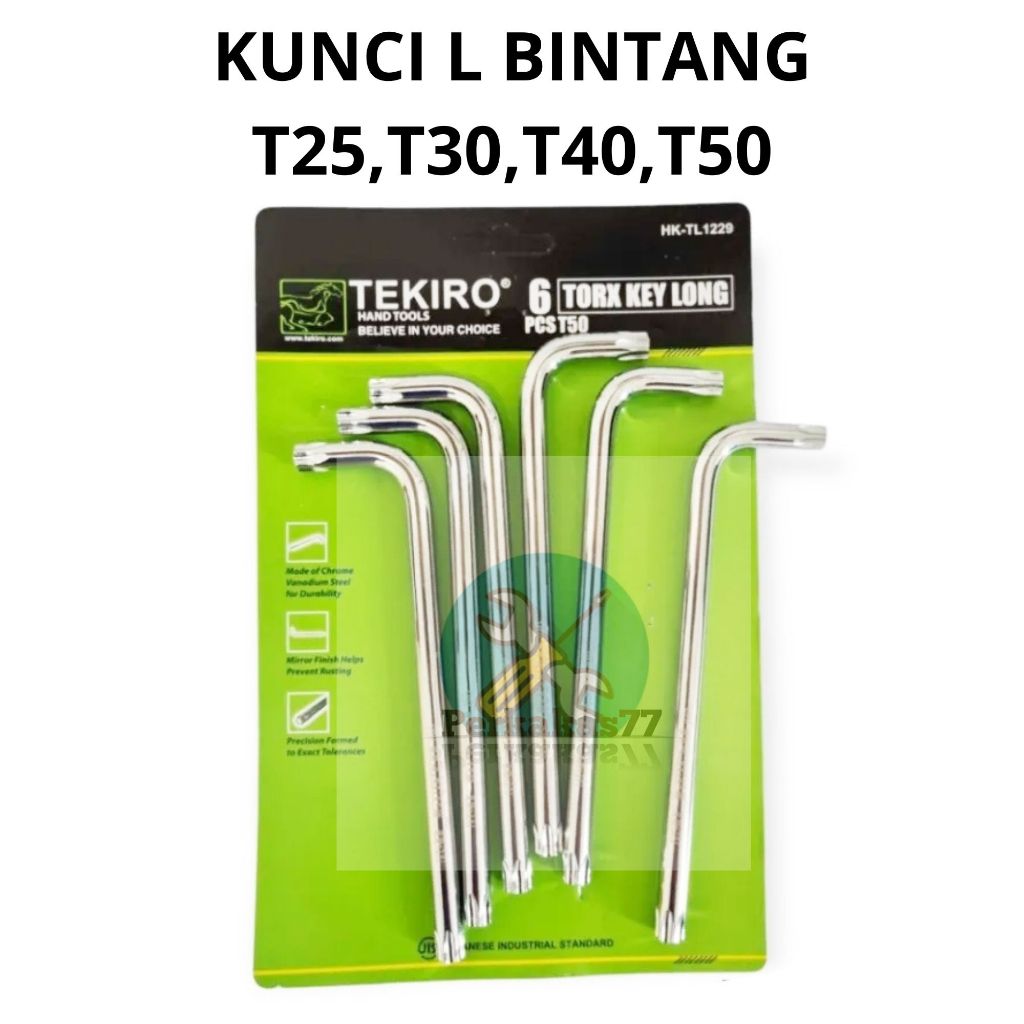 Jual TERMURAH Kunci L Bintang T25 T30 T40 T45 T50 panjang Tekiro ORIGINAL | Shopee Indonesia