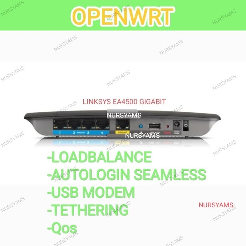 Jual Linksys EA4500 Gigabit Openwrt Loadbalance Seamless Repeater WISP ...