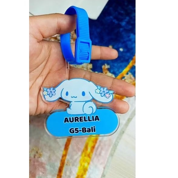 Jual custom bag tag akrilik nama anak | Shopee Indonesia