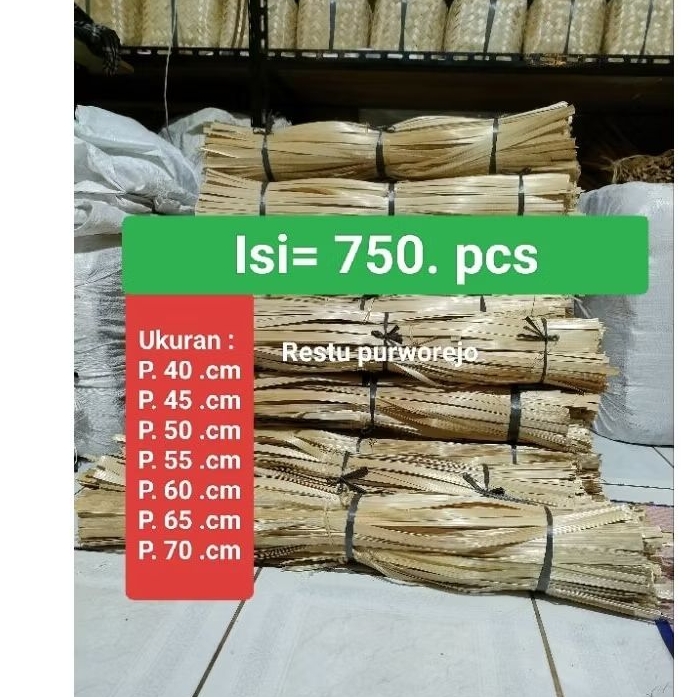 Jual Iratan Bambu / Bahan Anyaman Bambu ( P.40 cm - P.70 cm ) | Shopee ...