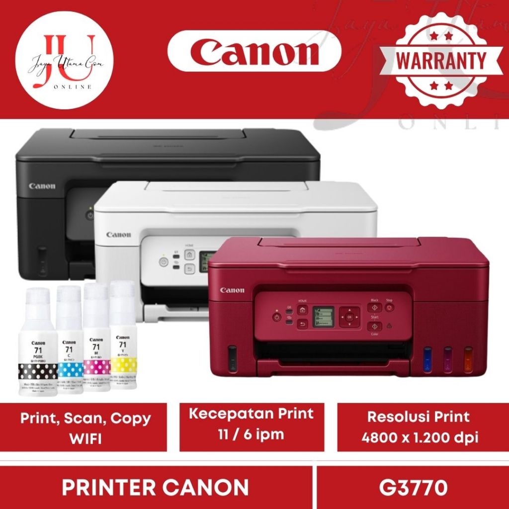 Jual Printer Canon G3770 / G3730 All in One WiFi – Ink Tank, Print Scan ...