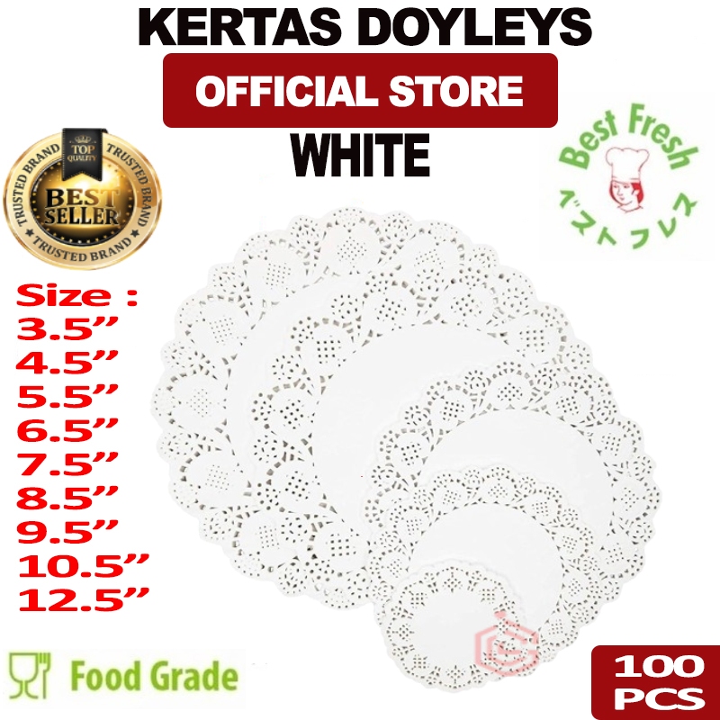 Jual Doilies / Doilies Paper / Doyleys isi 100 pcs Tatakan Kue / Alas ...