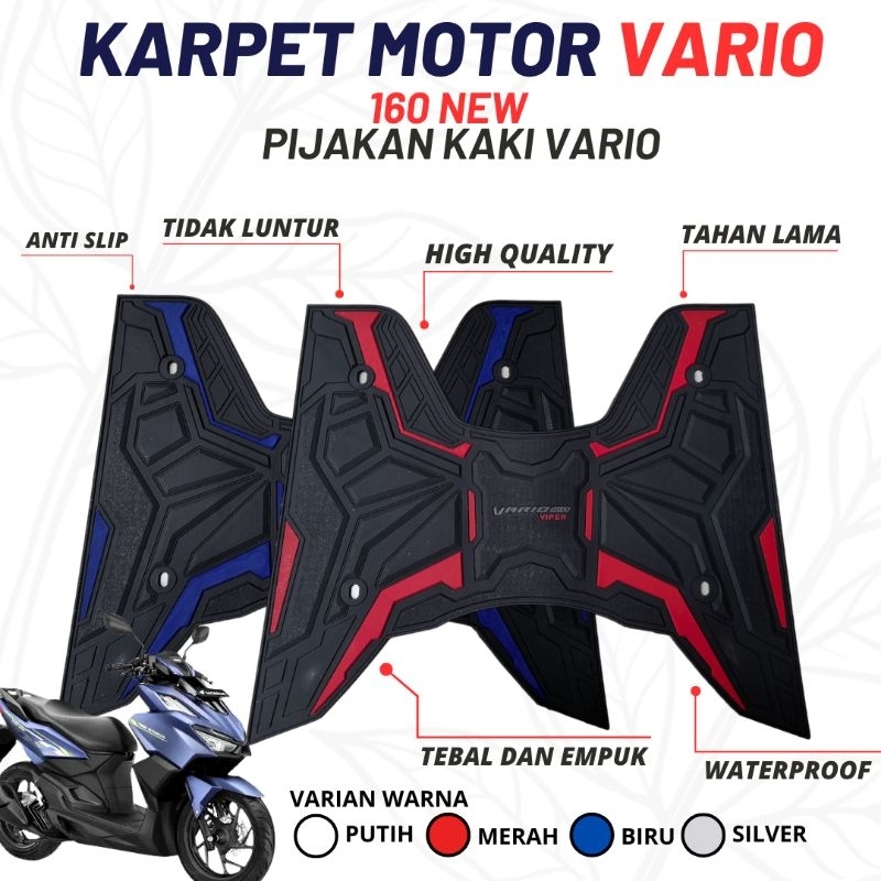 Jual KARPET ALAS KAKI VARIO 160 ABS CBS PIJAKAN KAKI DEPAN MOTOR HONDA CLICK 2022 2023 ALAS KAKI ...