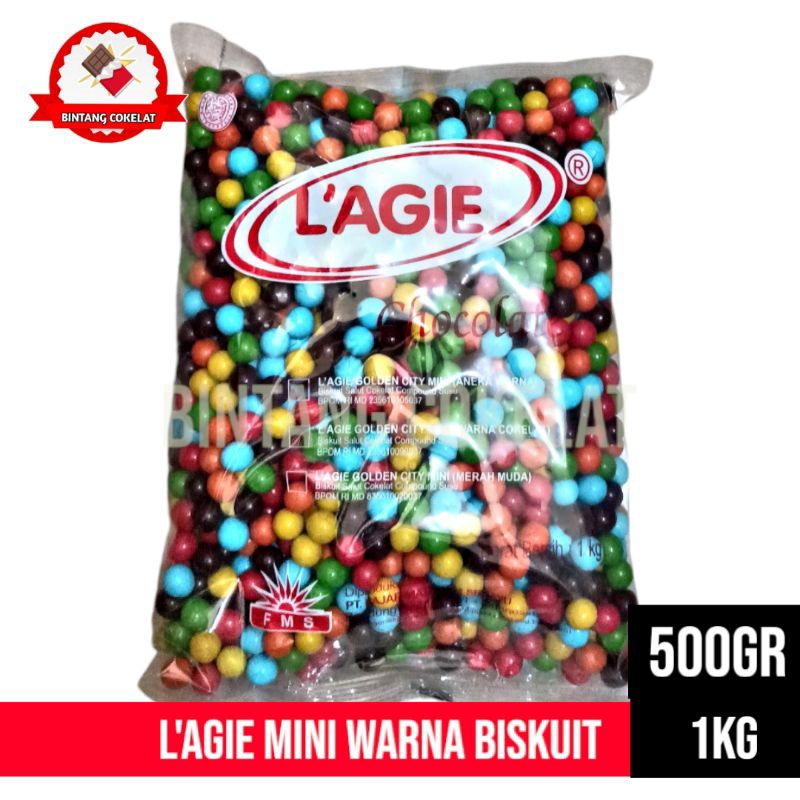 Jual LAGIE/ legie FEBY MINI WARNA BISKUIT 1KG Cookies Camilan Food ...