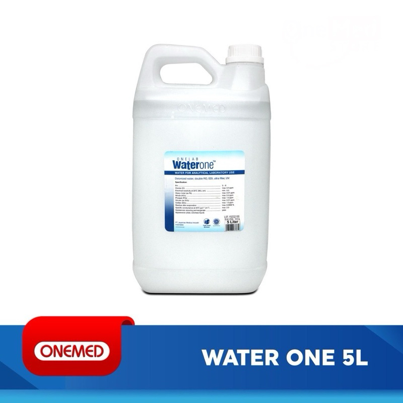 Jual Water One OneMed 5liter - Waterone 5 L/ Aquadest / Aquabidest ...