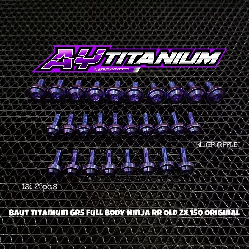 Jual Baut titaniuk gr5 full body kawasaki ninja rr old zx cbu isi ...
